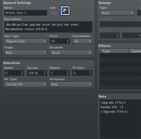 How To Display Parameter On Weapon Or Armor Description Rpg Maker Forums
