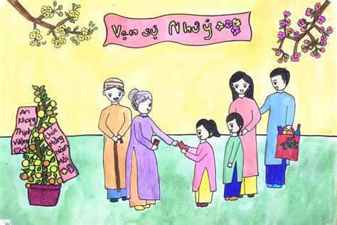 Xem ngay 50 mẫu Vẽ tranh đề tài hội xuân quê hương màu sắc rực rỡ và