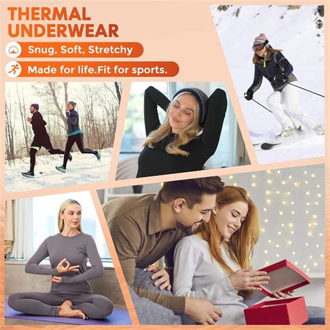 Anyfit Wear Women Thermal Underwear Set Long John Base Layer Ultra Soft