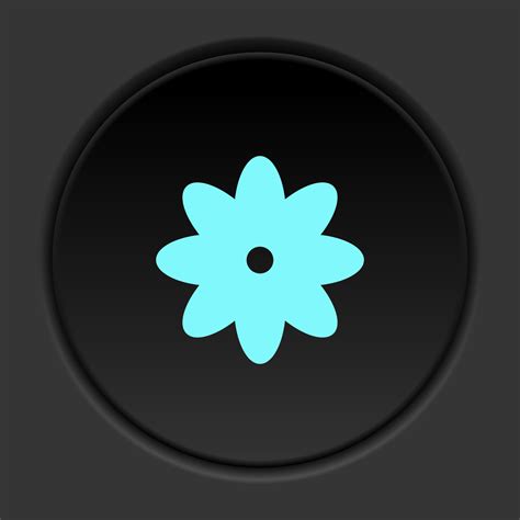Round Button Icon Flower Button Banner Round Badge Interface For Application Illustration On