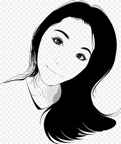 手绘长发美女png图片素材下载 图片编号8963183 Png素材网