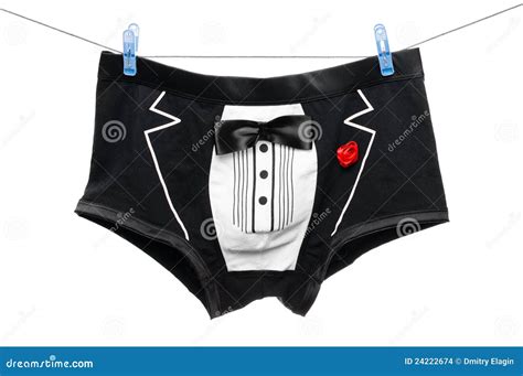 Cuecas Engraçadas Que Penduram Na Corda Foto De Stock Imagem De
