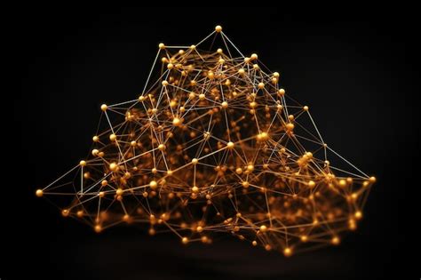 Premium Photo D Abstract Modern Connection Structure On Dark Background