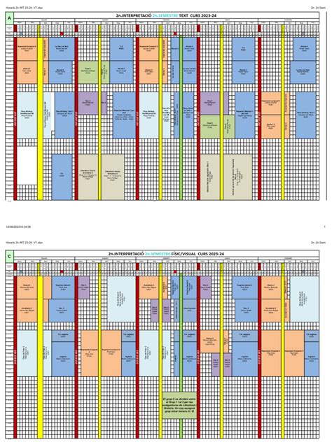 Horaris 2n Int 23 24 V7xlsx 2n Sem Pdf
