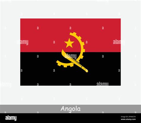 National Flag Of Angola Angolan Country Flag Republic Of Angola
