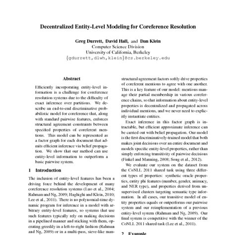 Decentralized Entity Level Modeling For Coreference Resolution Acl