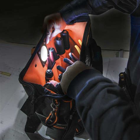 Klein Tools 55431 Tradesman Lighted Tool Bag Firefold