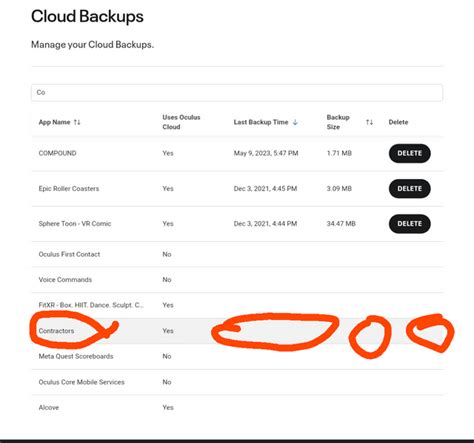 No Cloud Backup Time Roculusquest