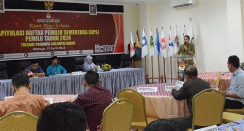 DPS Pemilu 2024 Sulbar Diplenokan KPU Harap Masyarakat Aktif Memberi