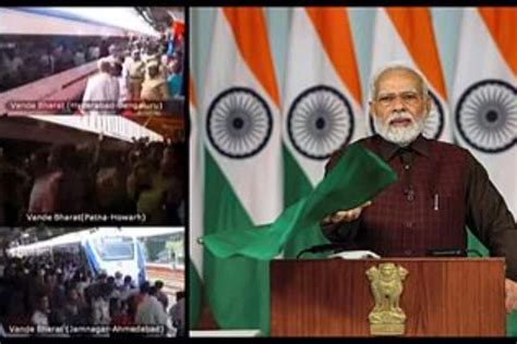In Pics Pm Modi Flags Off Nine Vande Bharat Express Trains Says Focus