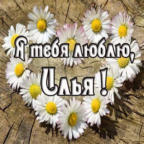 Картинка с надписью Илья я тебя люблю скачать бесплатно