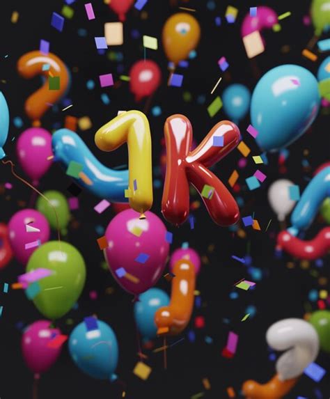 Premium Photo | 1k as a colorful balloons