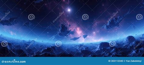 Nebulafilled Space Background In Immersive Degree Equirectangular