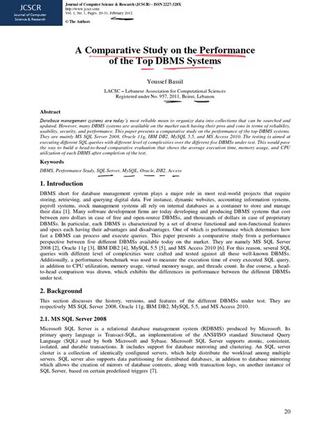 C Performance Comparison Of Top Dbms Pdf Databases Ibm Db2