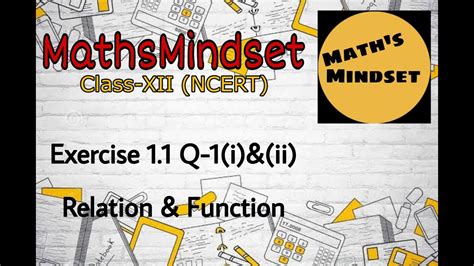 Class Maths Exercise Q I Ii Changed Syllabus Class CBSE Relation And Function