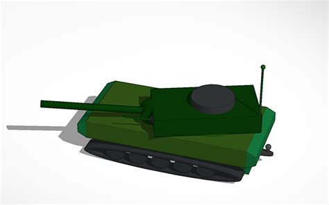 3d Design Simple Army Tank Tinkercad