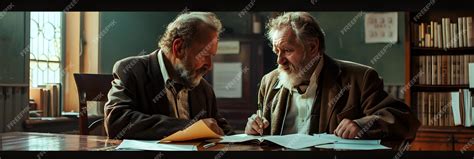 Tense Interrogation Scene An Detective An Investigator Reviewing Files