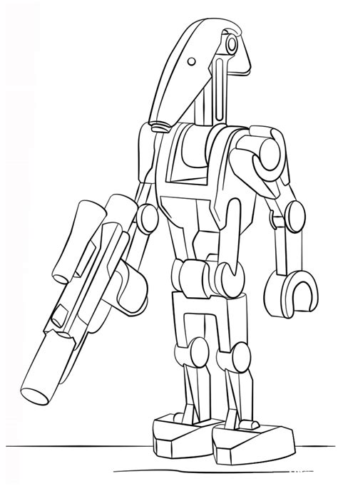 Lego Battle Droid Coloring Page ColouringPages