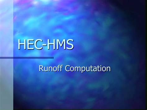 Ppt Hec Hms Powerpoint Presentation Id225324