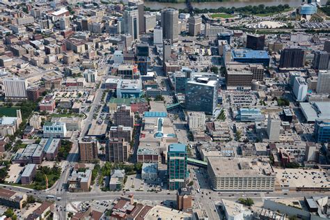 Aerial Photo Downtown Winnipeg