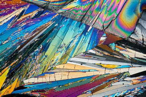 Vivid Microscopic View Of Erythritol Sugar Crystals Displaying A