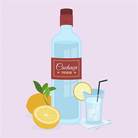 Premium Vector Hand Drawn Refreshing Cachaça Illustration