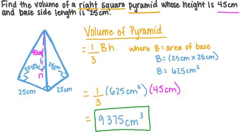Volume Of Right Pyramid Andrew Has Coffey