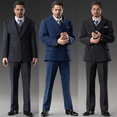 Terno Listrado De Cavalheiro Brit Nico Roupa De Soldado Model Fit