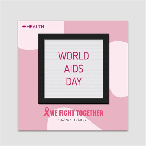 Design De Modelos De Mídia Social Do Cartaz Do Dia Mundial Da Aids