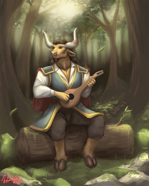 A Birthday T For A Party Mate Art Of His Minotaur Bard Rdungeonsanddragons