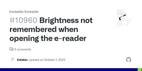 Brightness Not Remembered When Opening The E Reader · Issue 10960
