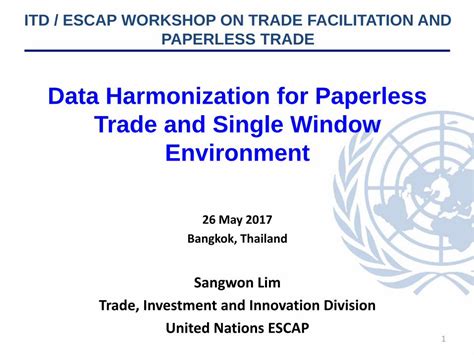 Pdf Data Harmonization For Paperless Trade And Single Window