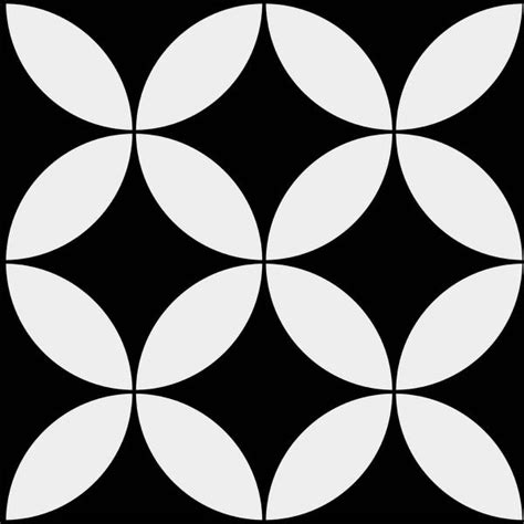 Stickers Rosaces Noir Et Blanc 15 X 15 Cm Lot De 6