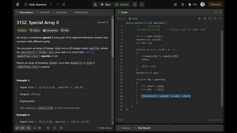 3152 Special Array Ii C Simple And Easy Explanation Leetcode