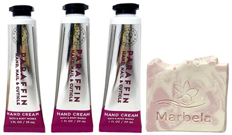 Bath And Body Works Paraffin Hand Cream Pack Of 3 With A