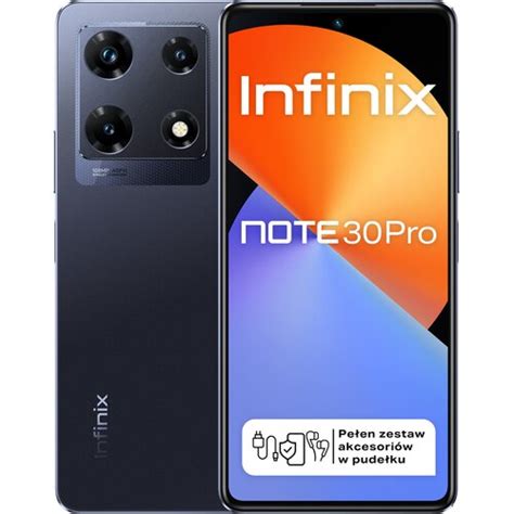 INFINIX Note 30 Pro 8 256GB 6 67 120Hz Czarny Smartfon Niskie Ceny I
