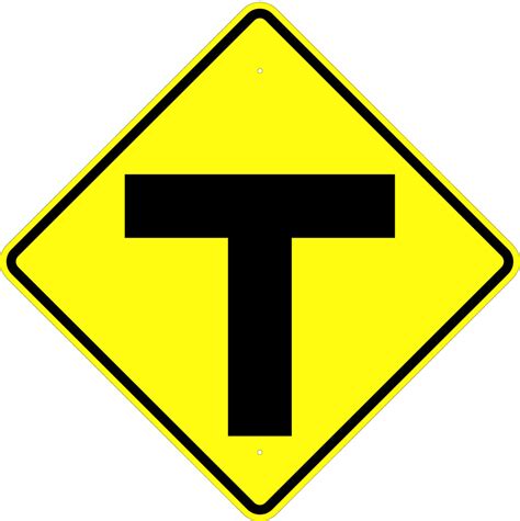 T Intersection Symbol Sign U S Signs And Safety