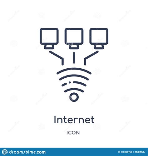 Linear Internet Connection Icon From Internet Security And Networking