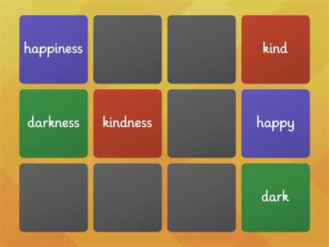 Ness Suffix Ending Matching Pairs