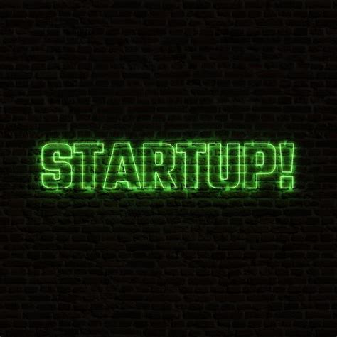 Premium Photo Neon Startup