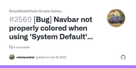 Bug Navbar Not Properly Colored When Using System Default Theme