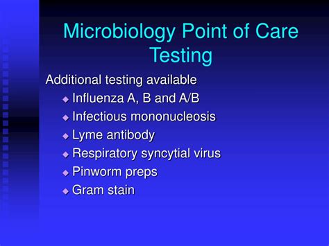 Ppt Point Of Care Testing And Microbiology Powerpoint Presentation