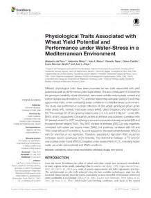 Pdf Physiological Traits Associated With Wheat Yield Potential And