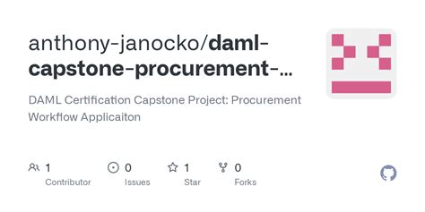 Github Anthony Janockodaml Capstone Procurement App Daml