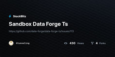 sandbox data forge ts stackblitz