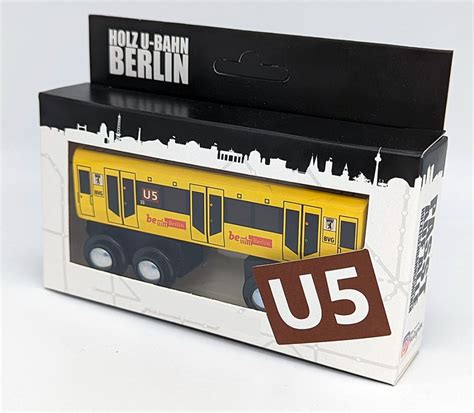 Holz U Bahn Berlin Spielzeug für Kinder Linie U6 Alt Tegel bis