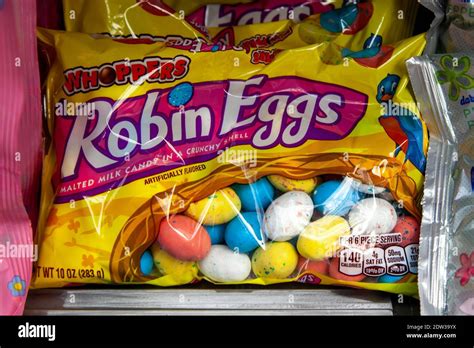 Pennsylvania New York Usa March 2 2020 Hersheys Whoppers Large Robin Eggs Malted Milk