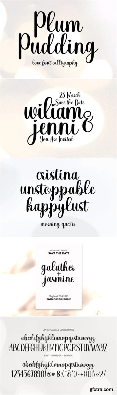 Plum Pudding Font Gfxtra