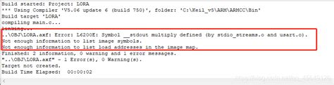 Error L E Symbol Stdout Multiply Defined By Stdio Streams O And