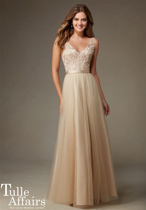 Bridesmaid Dress Mori Lee Tulle Affairs Spring 2016 Collection 134 Tulle With Embroidery